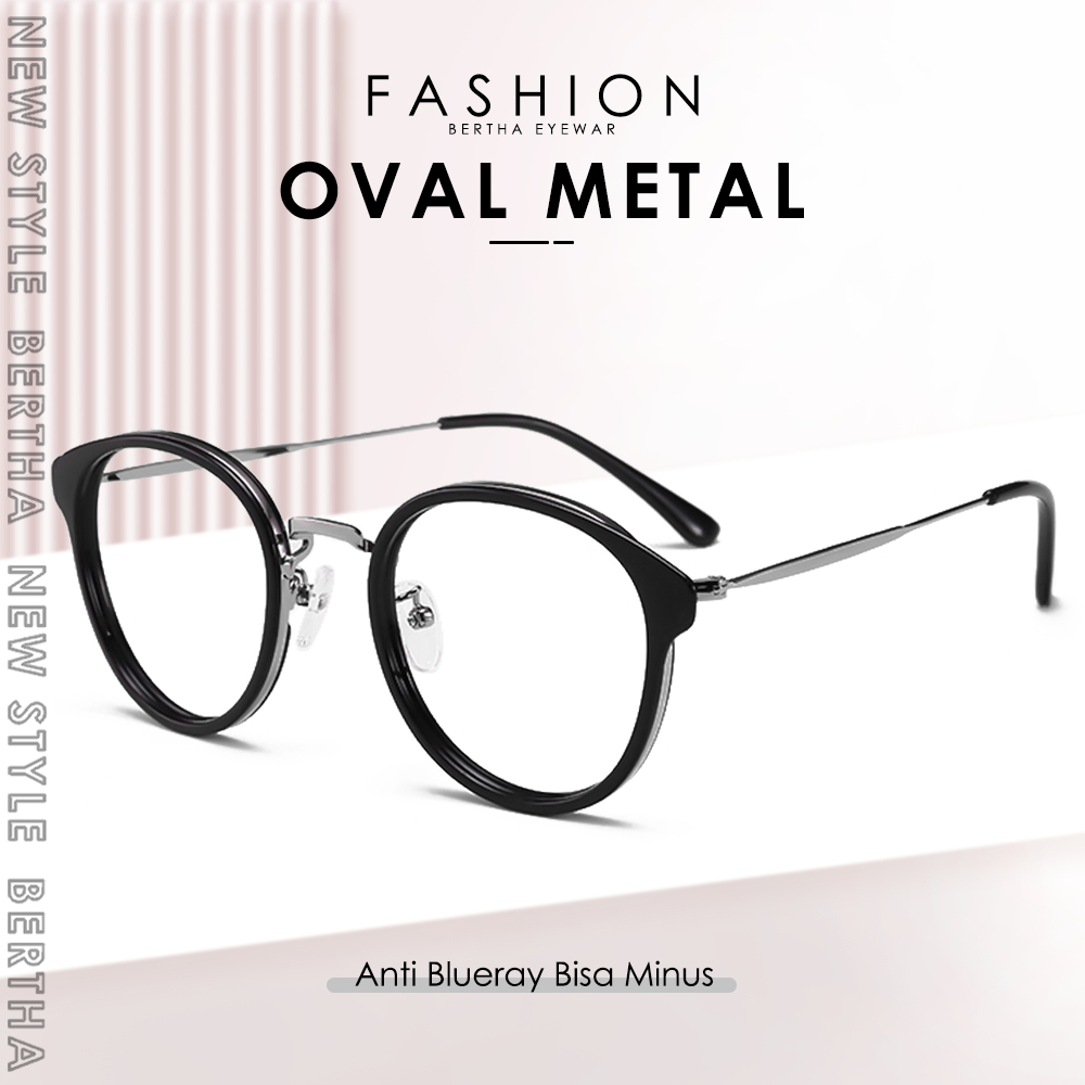 Jual Bertha Frame Kacamata Terbaru Style Oval Kekinian Pria Wanita ...