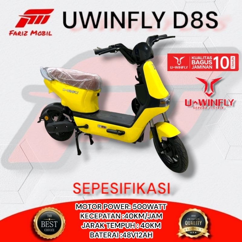 Jual Sepeda Listrik Uwinfly D8S Garansi Resmi Dragon Fly 8 | Shopee ...