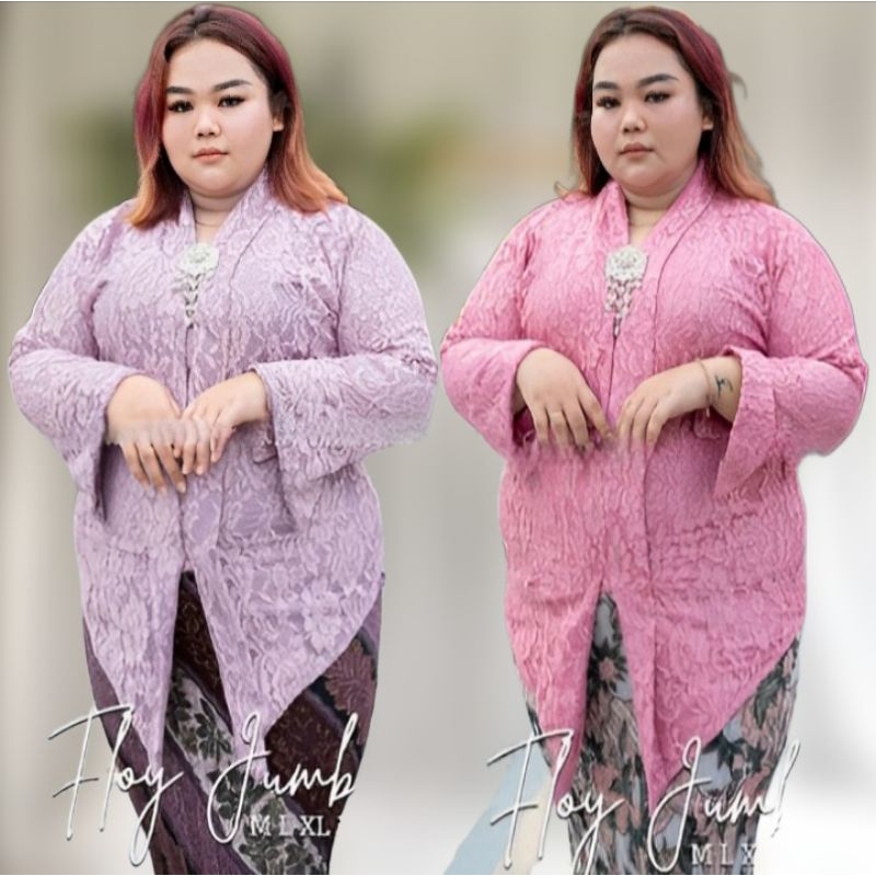 Jual Kebaya Brokat Jumbo 4L XXXXL Ld 130 Atasan Kebaya Kutubaru Modern Floy Baju Pesta Kondangan ...