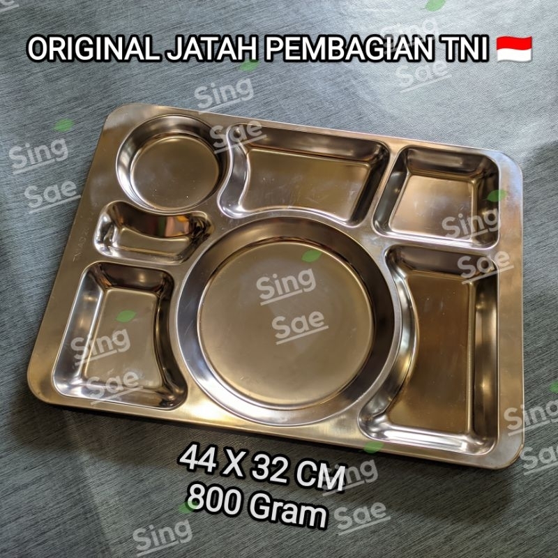 Jual TEMPAT MAKAN | OMPRENG TNI PLATO | FOOD TRAY STAINLESS | NAMPAN ...