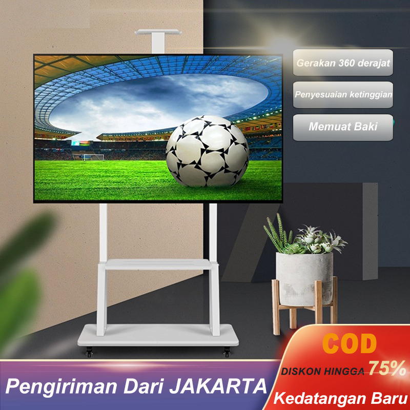 Jual Bracket TV Standing 32 40 43 50 55 60 65 75 85 inch LED Roda ...