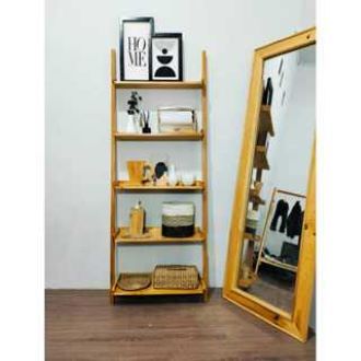 Jual Rak Susun kayu / Rak susun tangga serbaguna /wooden ladder with 5 ...