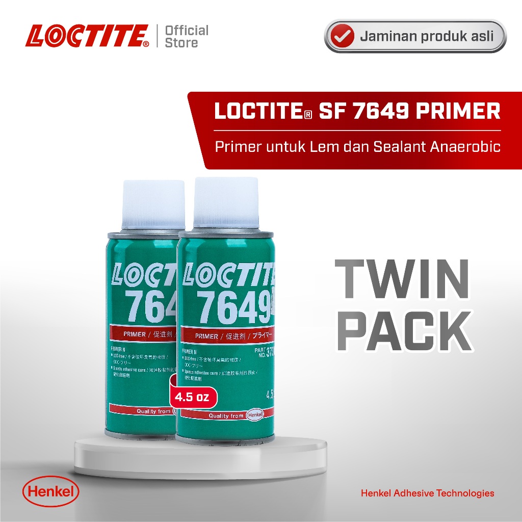 Jual Henkel LOCTITE SF 7649 Primer Lem Akrilik Anaerobik 4.5 Oz TWIN ...