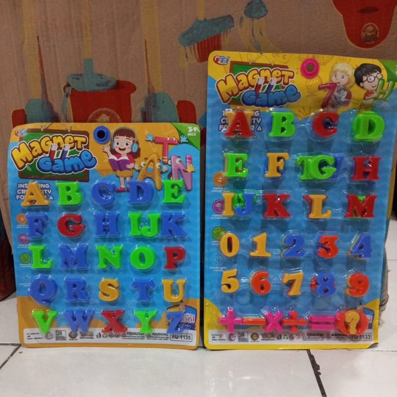 Jual Mainan edukasi anak Huruf abjad Alphabet + angka dan perkalian ada ...