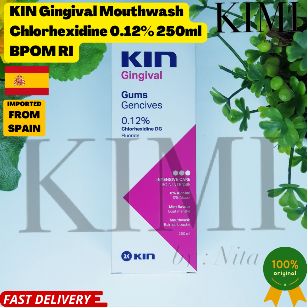 Jual KIN Gingival Mouthwash Obat Kumur Chlorhexidine 0.12% 250ml BPOM ...