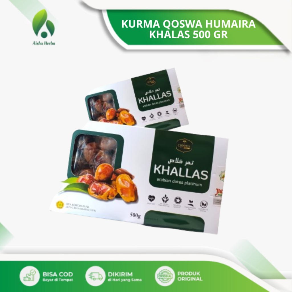 Jual Kurma Qoswa Khalas Humaira 500gr | Shopee Indonesia