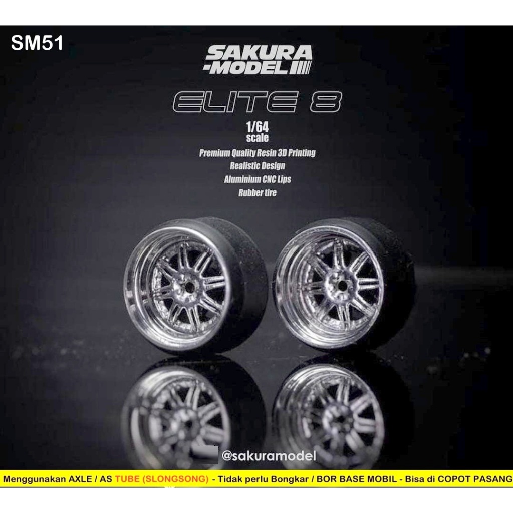 Jual 1/64 Custom Wheels Sakura model NKB Elite SM51 10mm LONG AXLE TUBE | Shopee Indonesia