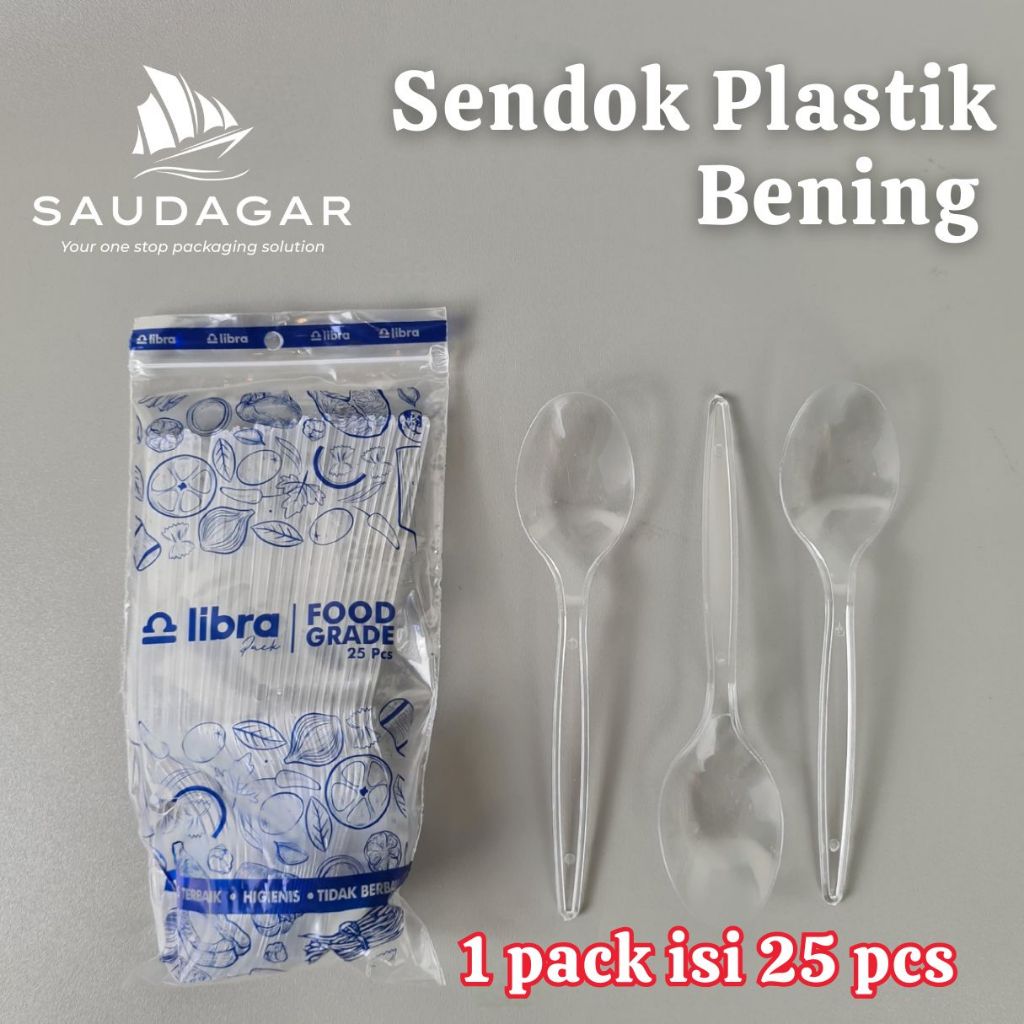 Jual Sendok plastik bening / sendok makan isi 25 pcs | Shopee Indonesia