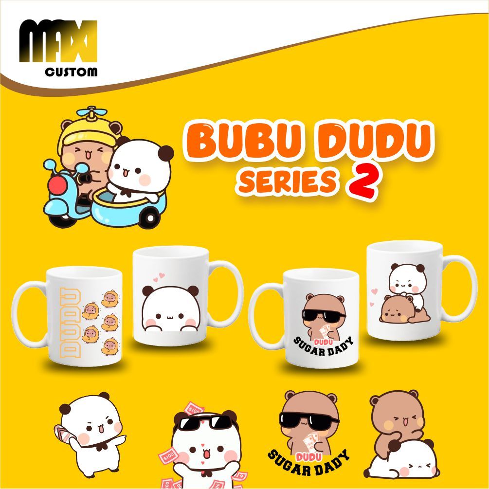 Jual MUG KARAKTER / MUG BUBU & DUDU 2 / MUG LUCU / Gelas Standar Desain ...