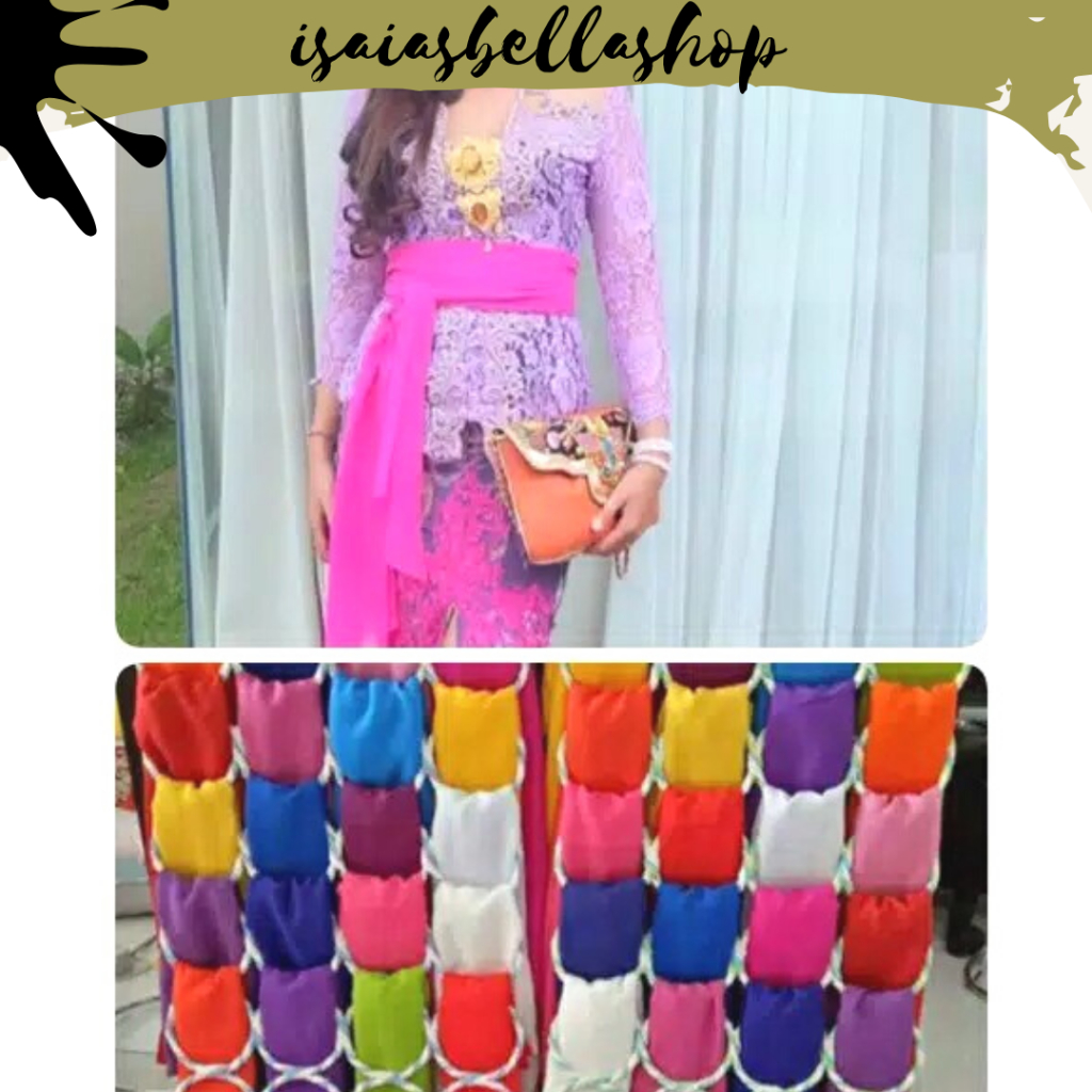 Jual SELENDANG BALI/SENTENG POLOS 2,5M||Selendang Sifon Halus ...