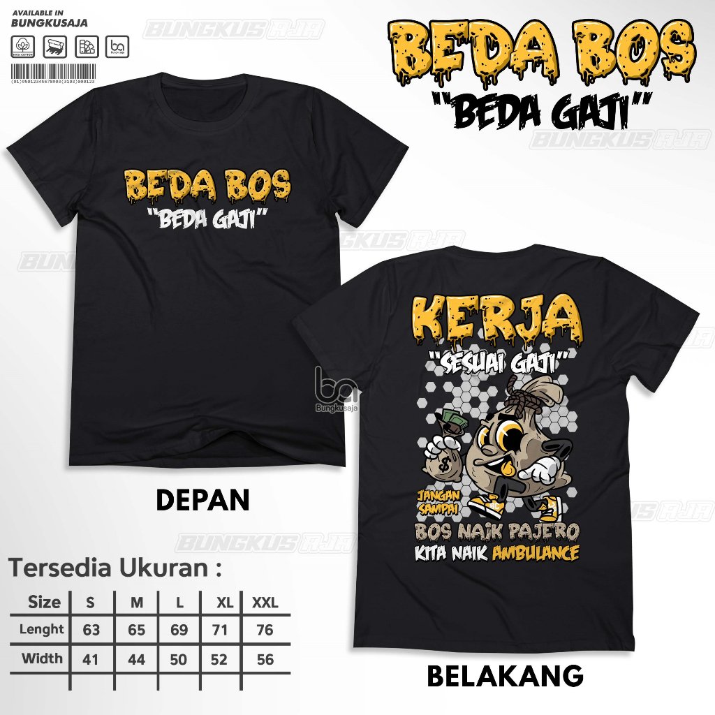 Jual Kaos Beda Bos Beda Gaji Salah Bos Kerja Bakti Kerja Sesuai Gaji ... Jual Kaos Beda Bos Beda Gaji Salah Bos Kerja Bakti Kerja Sesuai Gaji ...