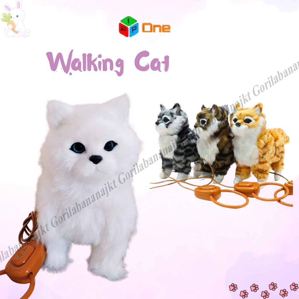 Jual Mainan Walking Boneka Kucing Berjalan Bergerak Kucing Gerak Jalan ...