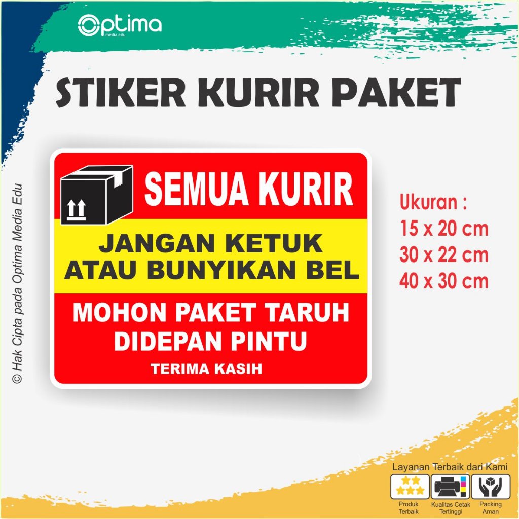 Jual Stiker tulisan Kurir Paket | Shopee Indonesia