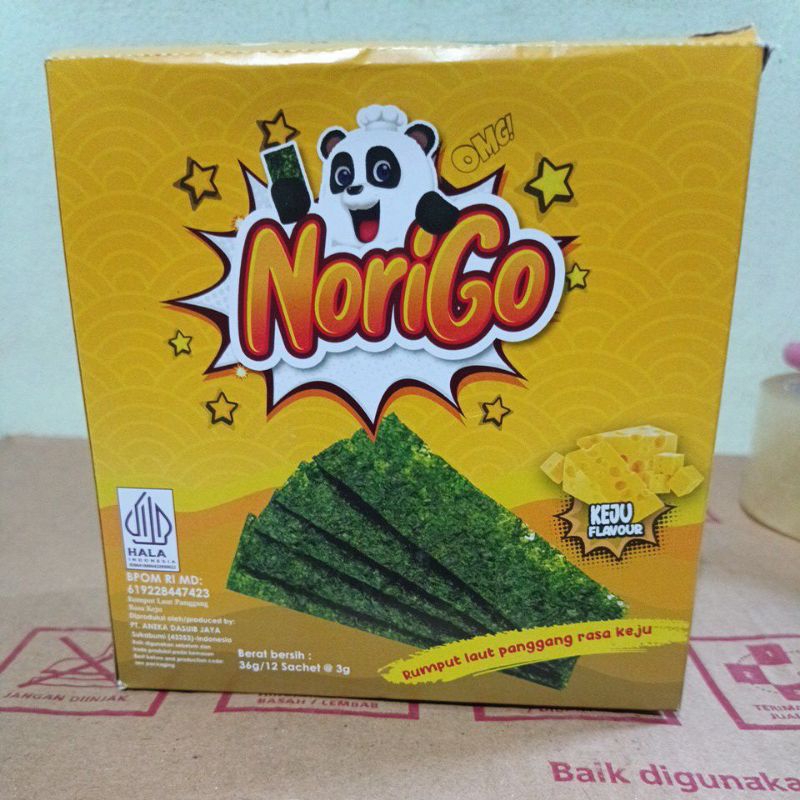 Jual norigo rumput laut panggang rasa keju 3gr | Shopee Indonesia