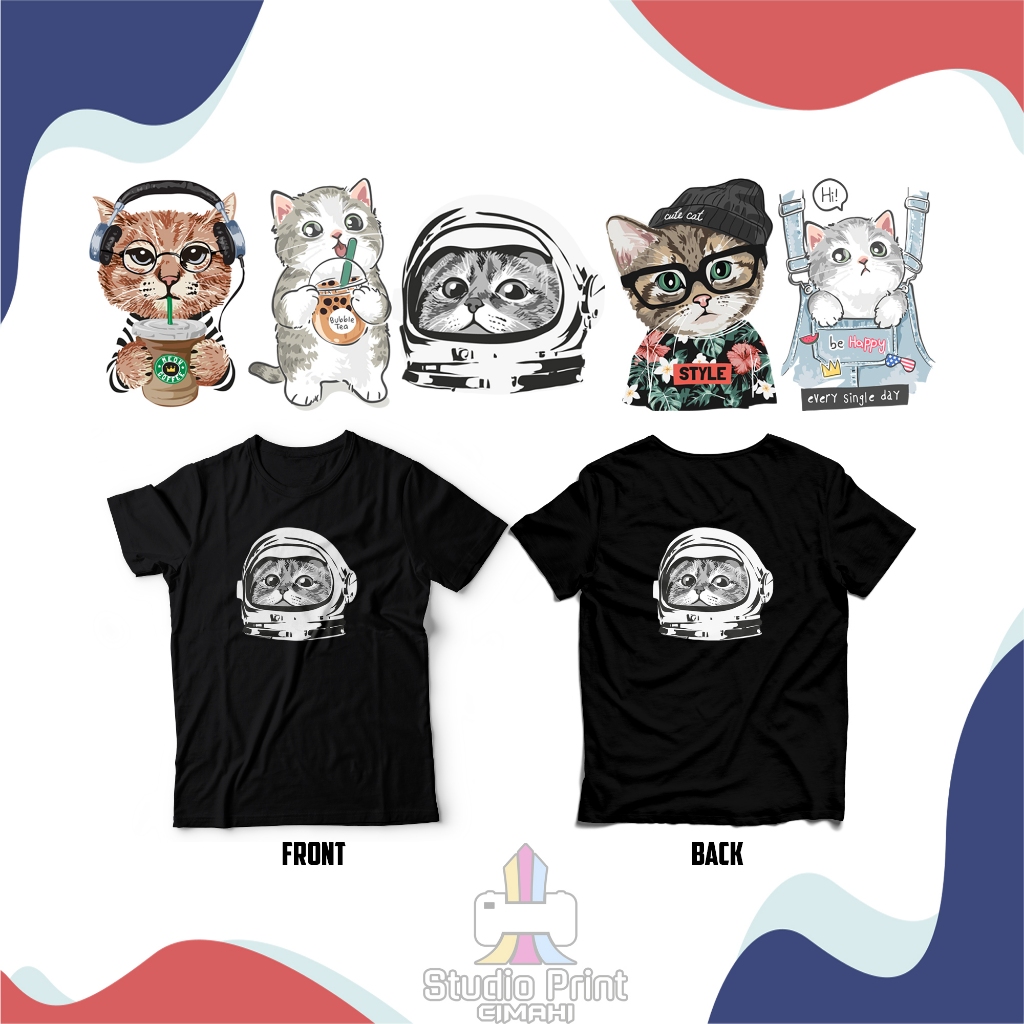 Jual STIKER SABLON SABLON SETRIKA SABLON DTF PRINTING TEMA KUCING BY ...