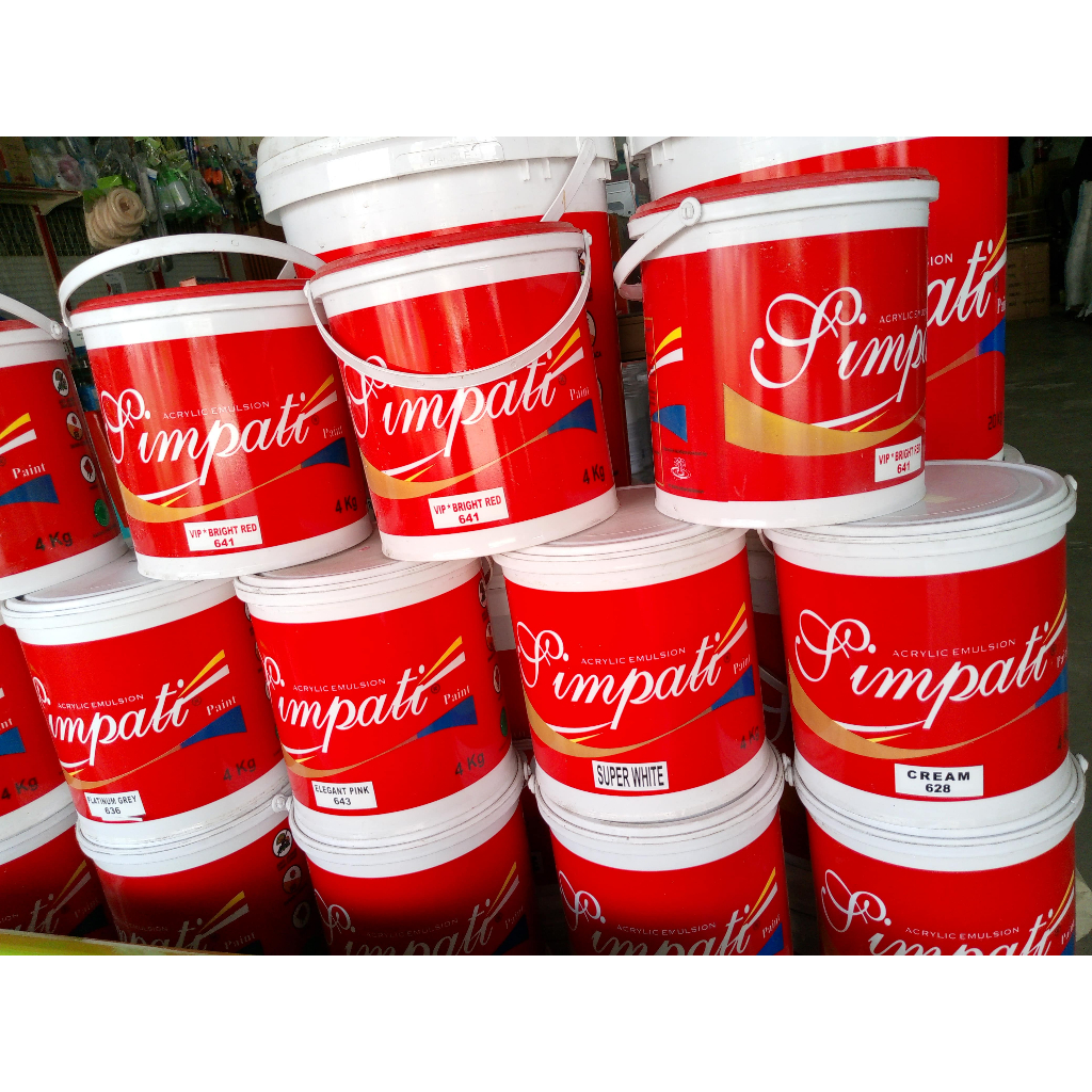 Jual CAT TEMBOK / CAT AIR SIMPATI 4 KG (KHUSUS AREA PEKANBARU) | Shopee ...