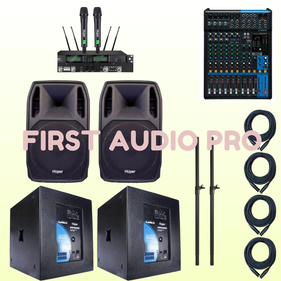 Jual Paket 2 soundsystem outdoor Huper AK15A + Sub SRP118SE + YAMAHA ...