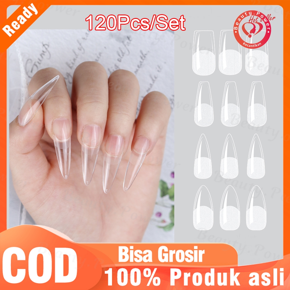 Jual 120pcs Box Akrilik Fake Nails Kuku Palsu Extension Uv Nail Art