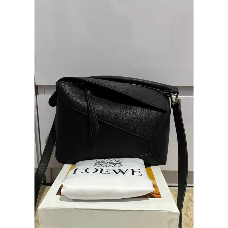 Jual Loewe puzzle bag with box / full kulit asli | Shopee Indonesia
