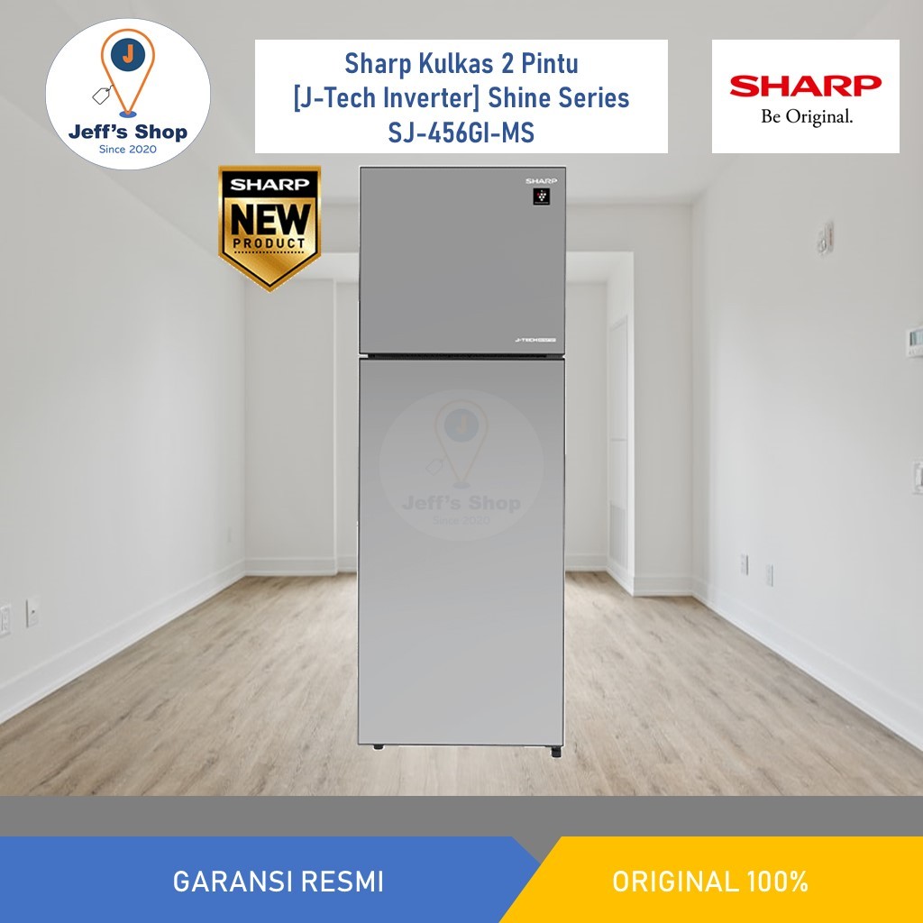 Jual Sharp Kulkas 2 Pintu Shine Series [352 Liter] SJ 456GI MS Inverter | Shopee Indonesia
