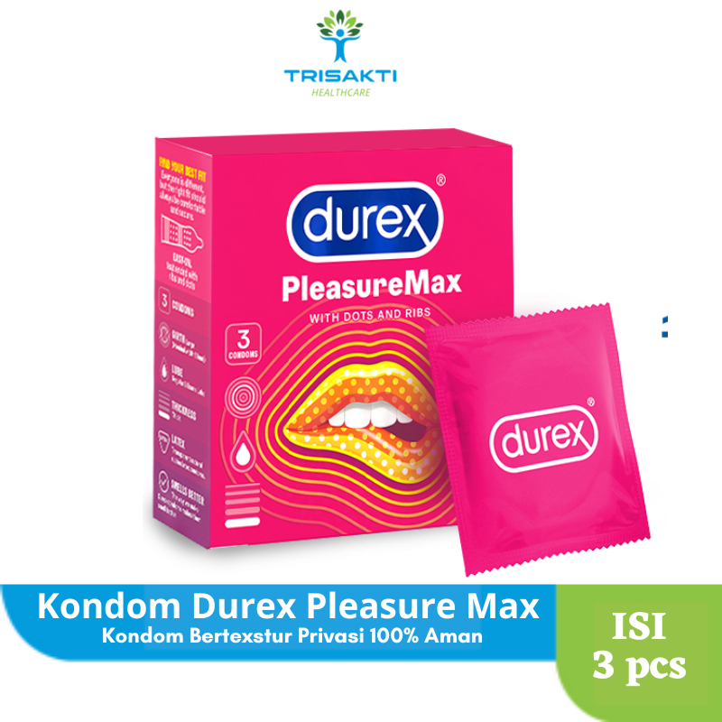 Jual Durex Pleasuremax isi 3 Pcs Kondom Bertextur Dot dan Garis Pria ...
