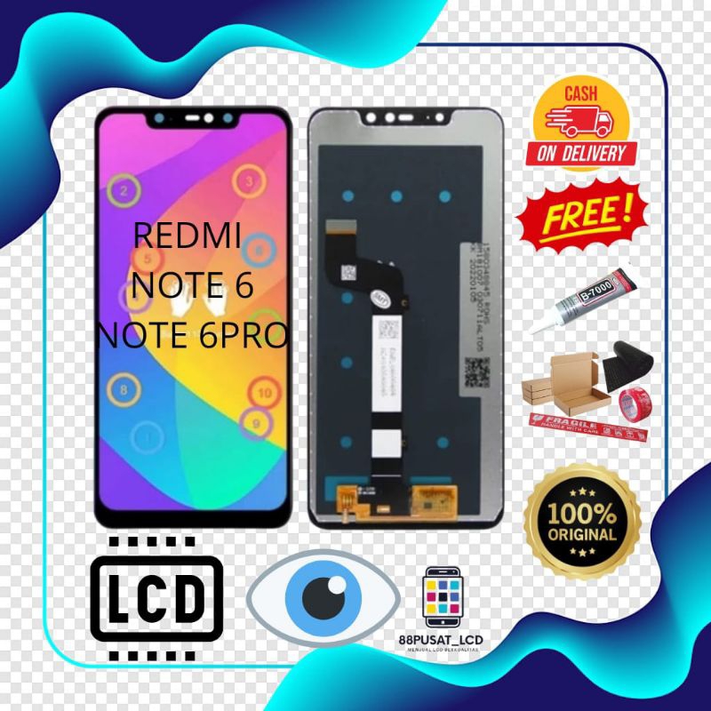 Jual LCD FULLSET XIAOMI REDMI NOTE 6 / NOTE 6PRO ORIGINAL COMPLETE TOUCHSCREEN LCD | Shopee ...