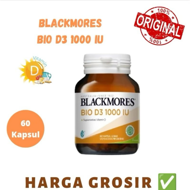 Jual Blackmores Bio D3 isi Vitamin D3 1000 IU - 60 Kapsul - Penuhi Kebutuhan Vitamin D | Shopee ...