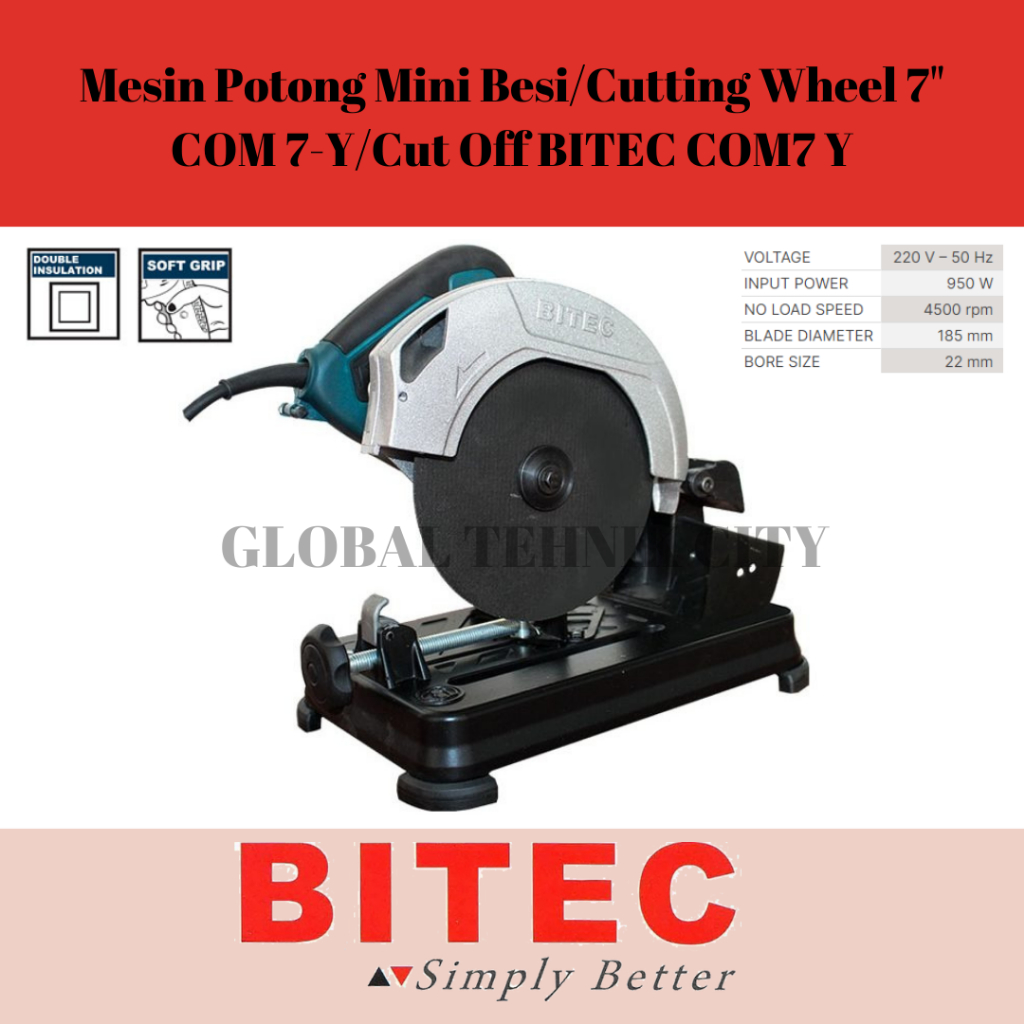 Jual Mesin Potong Mini Besi/Cutting Wheel 7" COM 7-Y/Cut Off BITEC COM7 ...