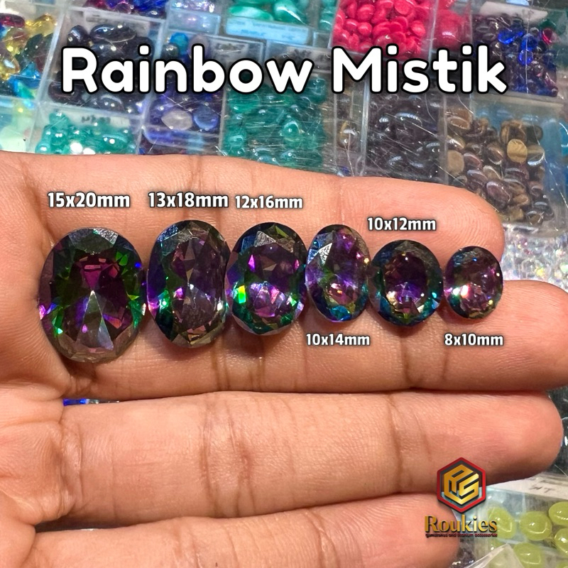 Jual [HANYA BATU] Batu Permata Rainbow Mistik Quartz | Shopee Indonesia