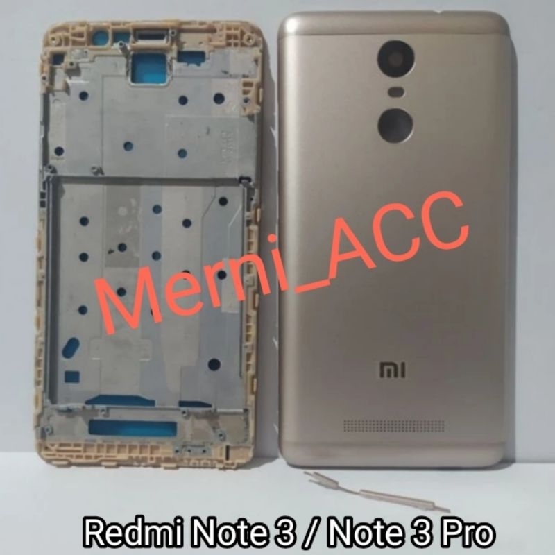 Jual Cessing hausing fullset Xiaomi Redmi note 3 / Redmi note 3 pro Backdoor dan tulang tengah ...