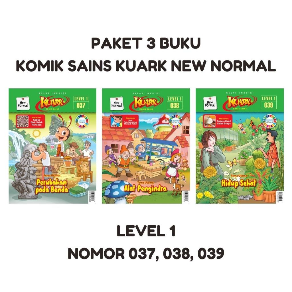 Jual KUARK - Paket 3 Buku Nomor 037 sd. 039 New Normal semua level - Materi OSK 2024 Bagian 3 ...