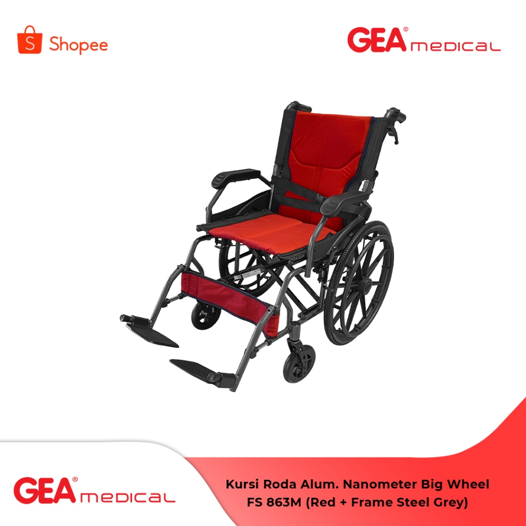 Jual GEA Wheel Chair 863M Aluminium Nanometer | Shopee Indonesia