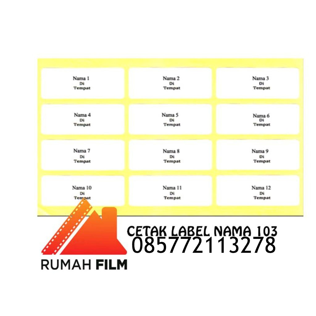 Jual Cetak Print - Stiker Label Nama 103 Satuan | Shopee Indonesia