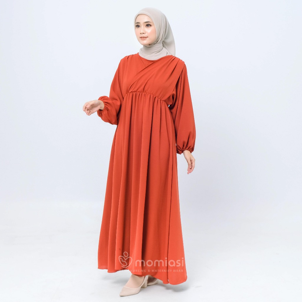 Jual Momiasi - Sofia Dress Crinkle - Dress Bumil Busui Friendly ...