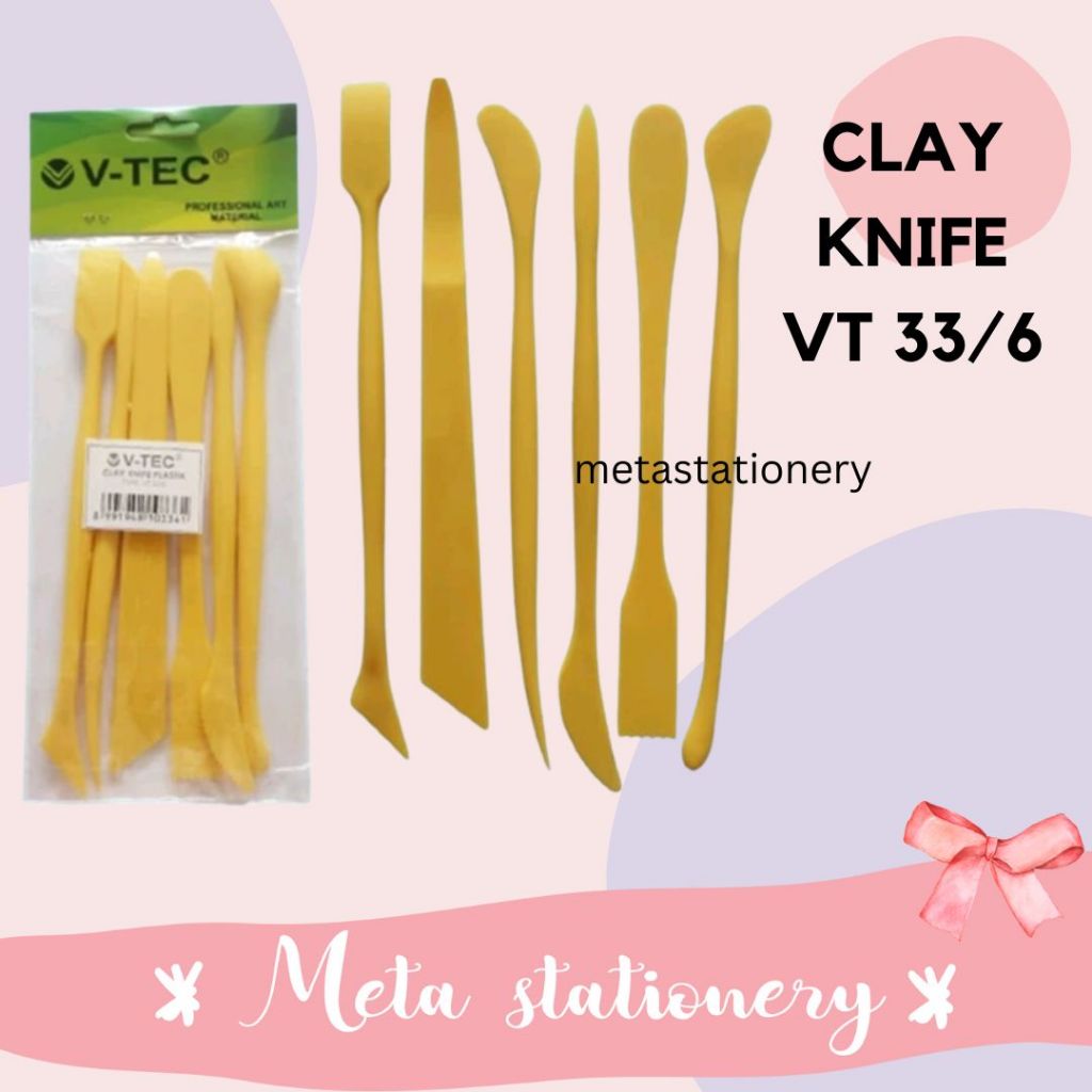 Jual Alat Ukir / Alat Pahat / Clay Tools / Clay Knife Plastic Set 6pc V ...