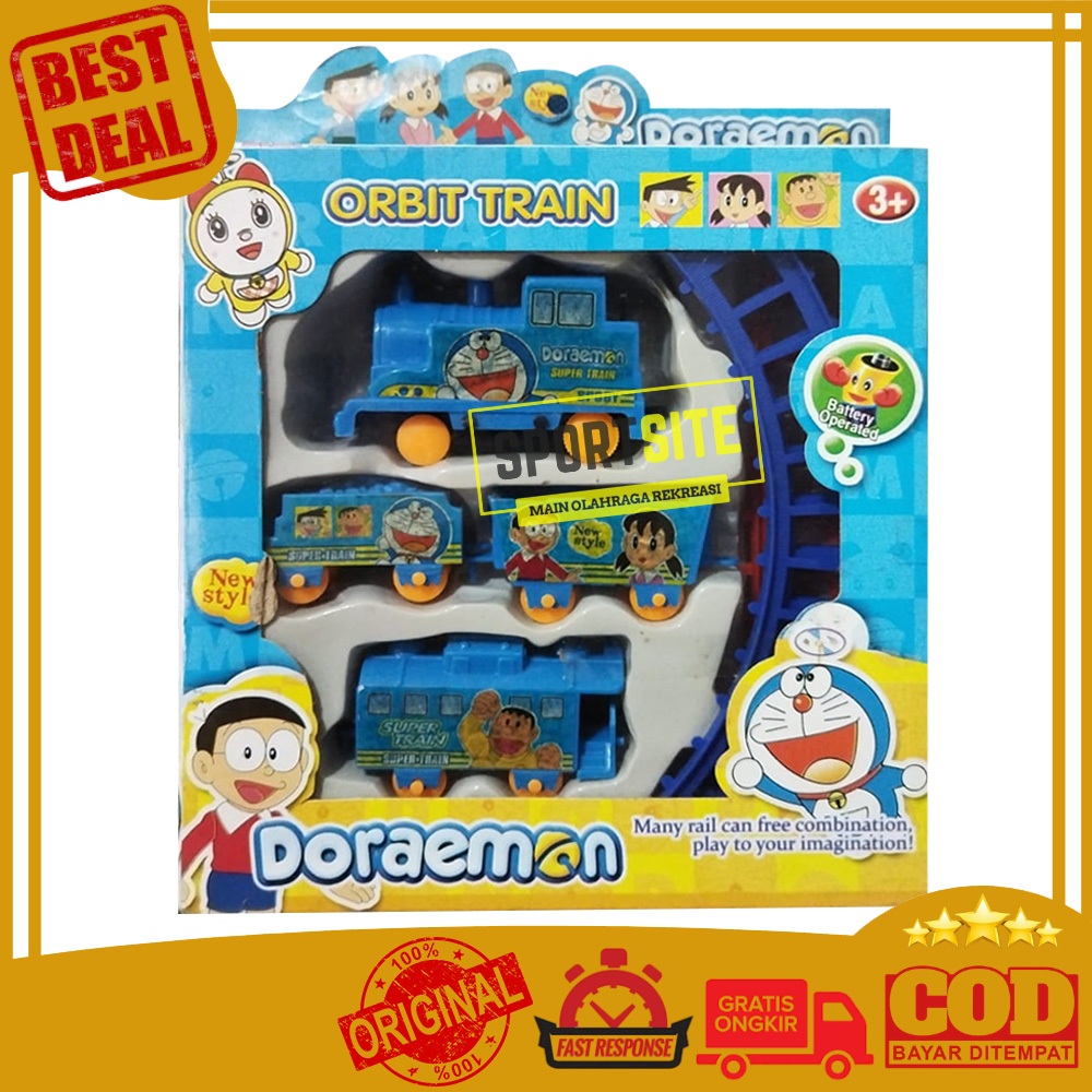 Jual Orbit Train Doraemon Kereta Api Rel Track Set Rail Mainan Anak ...