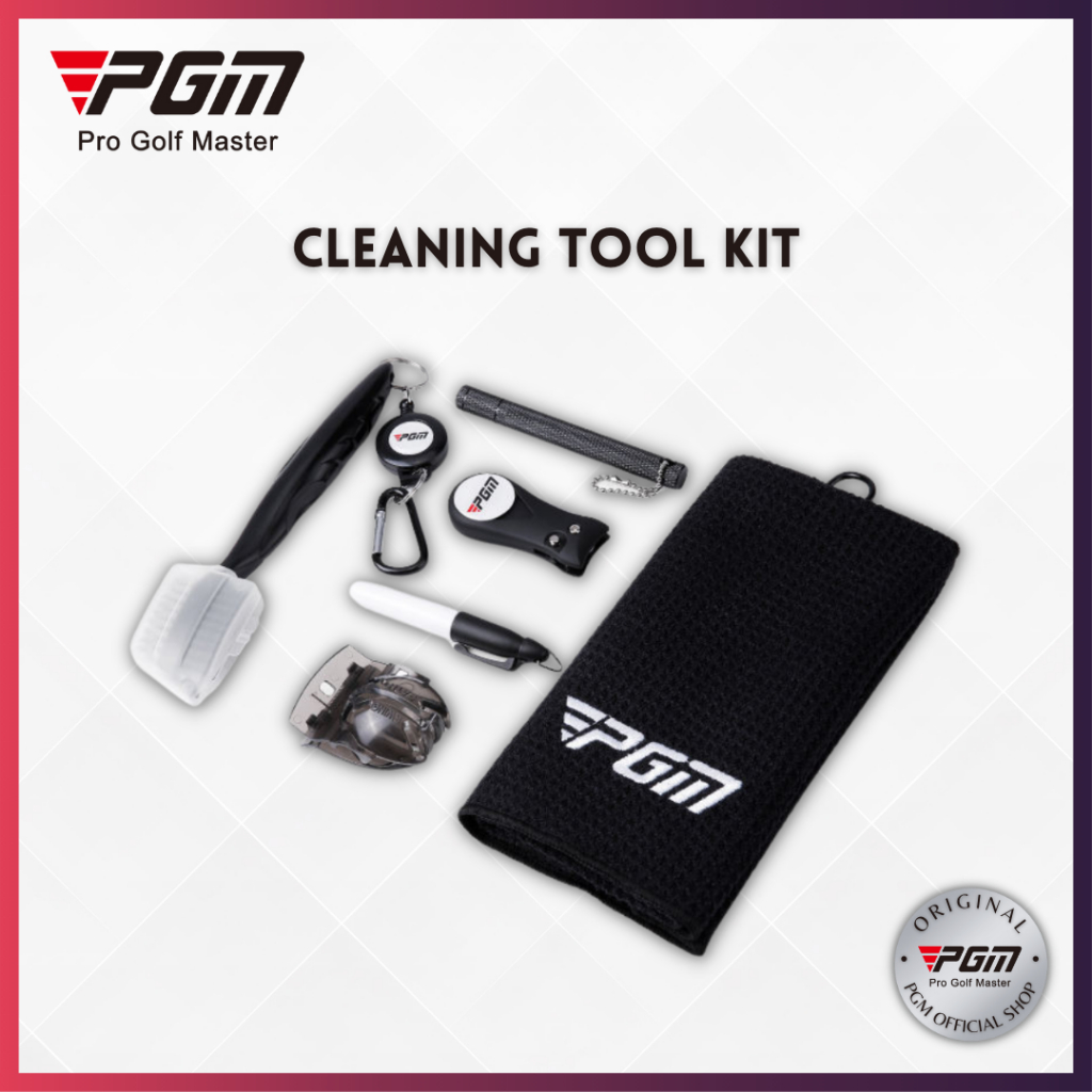 Jual PGM Golf Cleaning Tool Kit Multi 5in1 Towel Brush Scriber Fork ...