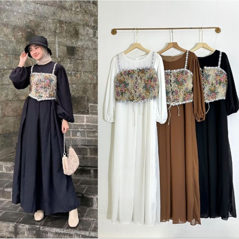Jual Alitha dress gamis nabila selebgram gamis casual gamis lebaran ...