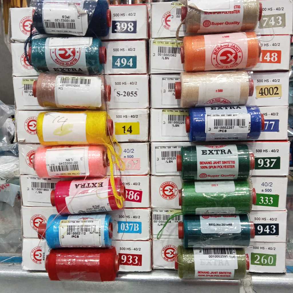 Jual Benang EXTRA 500 yard Benang Jahit Eceran Warna Variasi 1 | Shopee ...