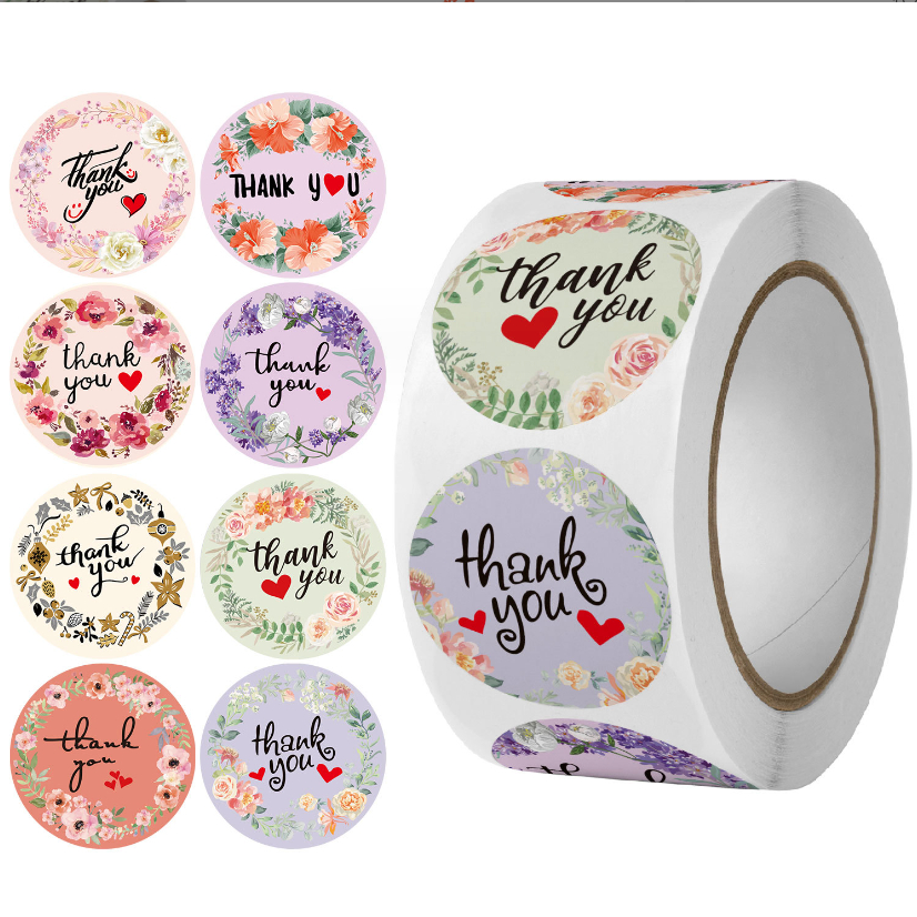 Jual Stiker Label Thank You / Stiker Roll 500 Pcs Ukuran 2,5 CM Stiker ...