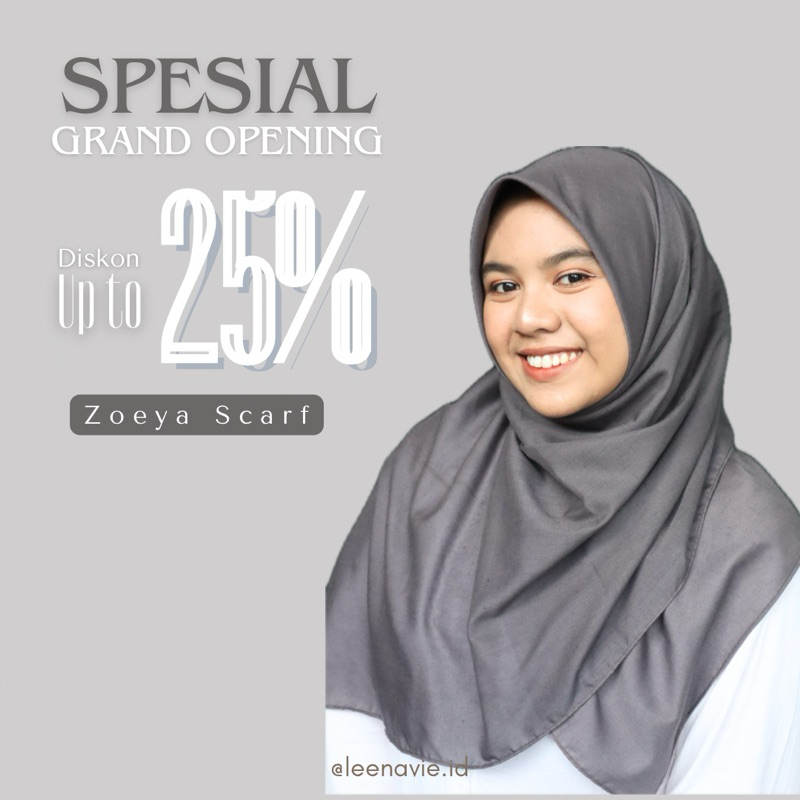 Jual Zoeya Scraf 2 (Paris Premium) Grey series | Shopee Indonesia