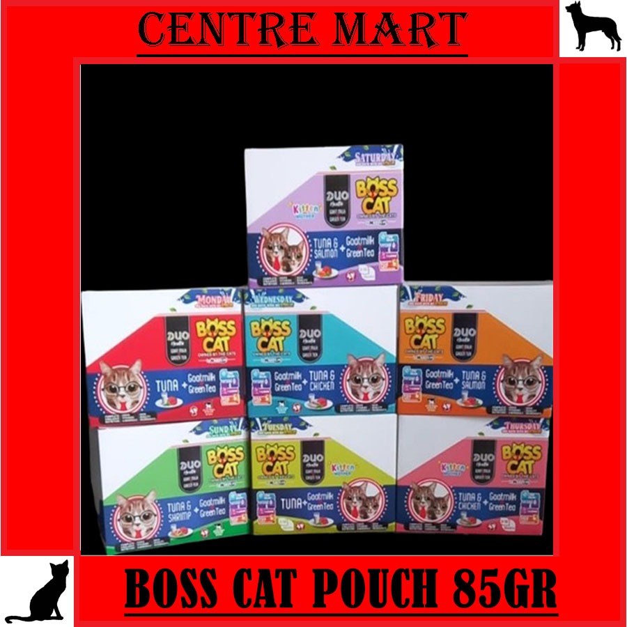 Jual Boss Cat Pouch 85gr 1 DUS ISI 48PCS (G/G) | Shopee Indonesia