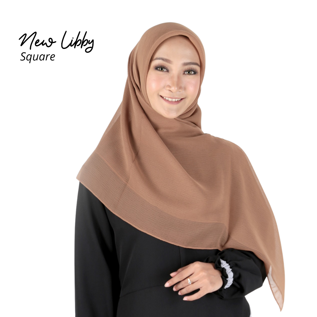 Jual Mouza Indonesia New Libby Square | Hijab Segi Empat Cornskin | Shopee Indonesia