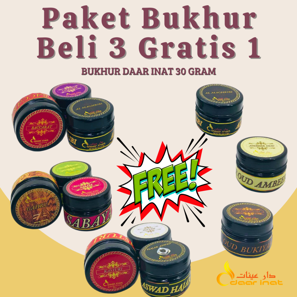 Jual Paket Bukhur Beli 3 Gratis 1 bukkhur I bakhoor I gahru I pengharum ...