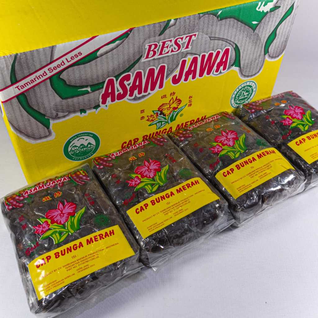 Jual asam jawa biji cap bunga merah 1 kg 1 dus | Shopee Indonesia