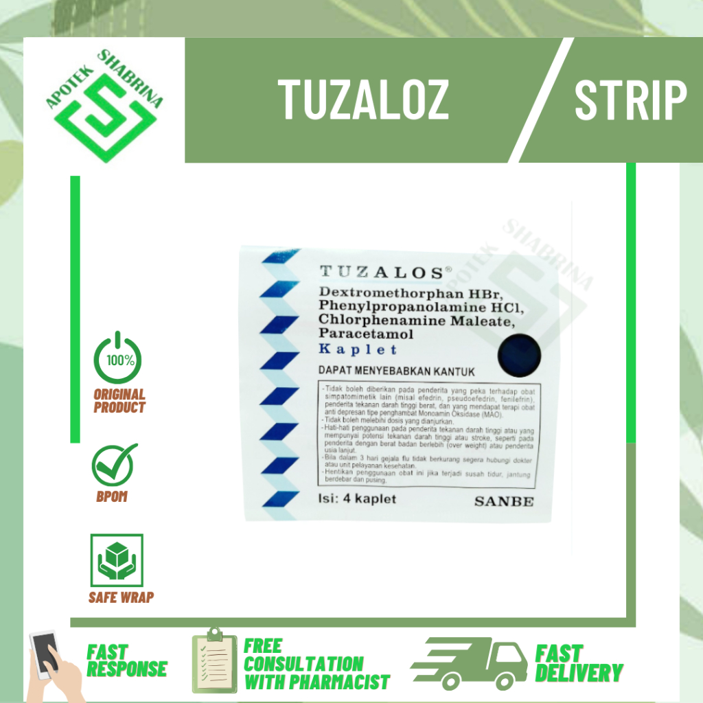 Jual Tuzaloz/ meredakan batuk, bersin, hidung tersumbat / Tuzalos ...