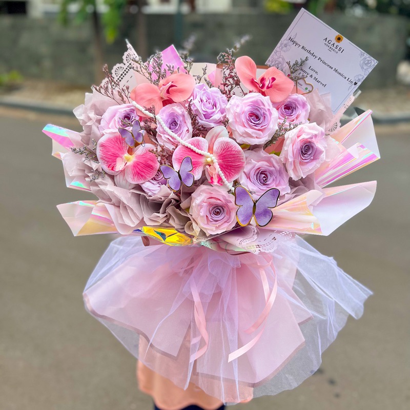 Jual birthday artificial buket/buket bunga wisuda | Shopee Indonesia
