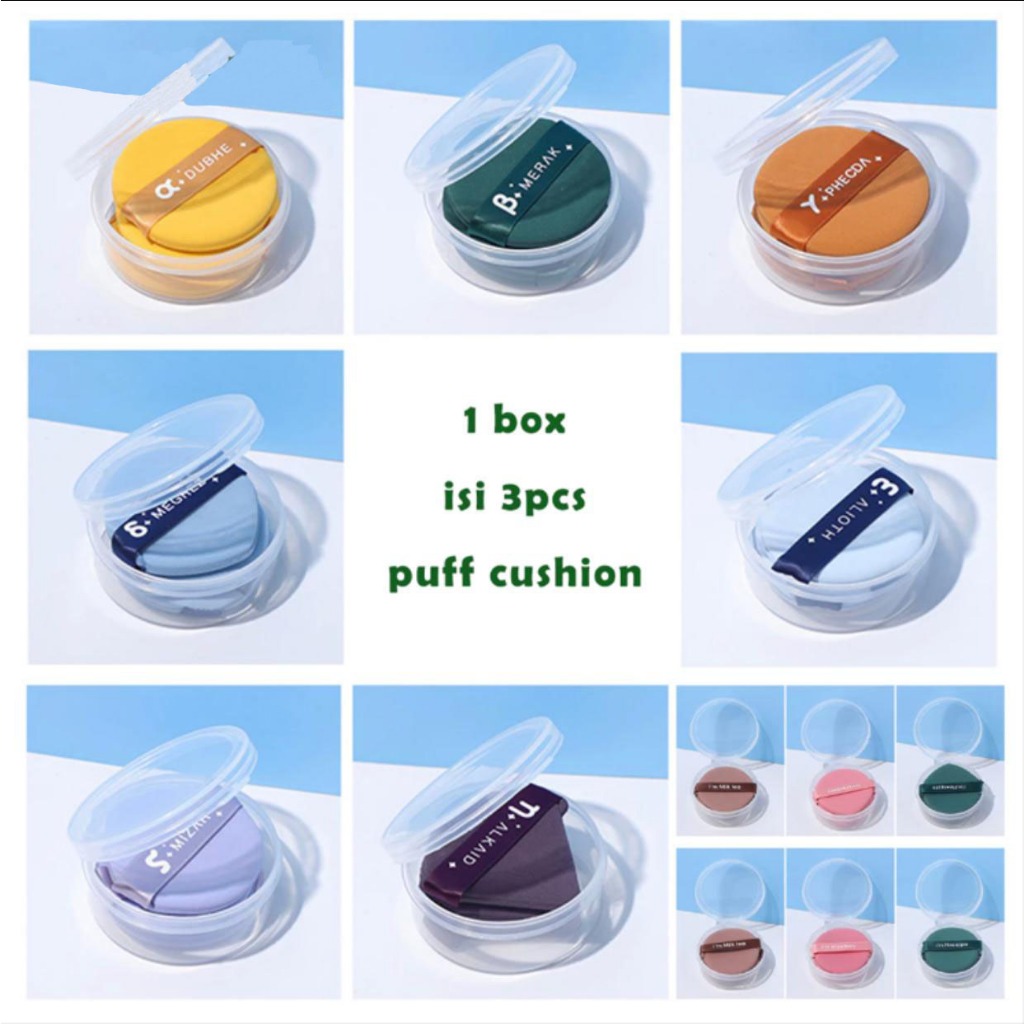 Jual (3PCS) SPONS PUFF AIR CUSHION BB CREAM BASAH & KERING | Shopee ...