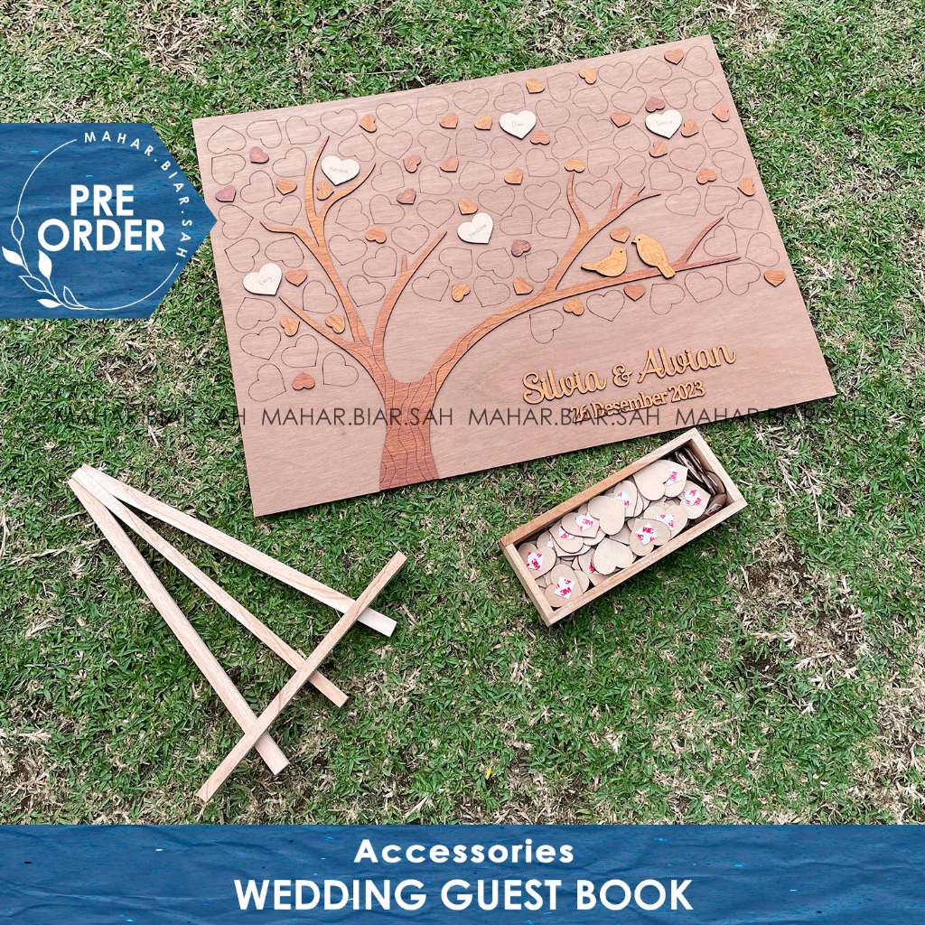 Jual PO Wedding Guest Book 80 x 60 cm / Buku Tamu Pernikahan / Frame ...