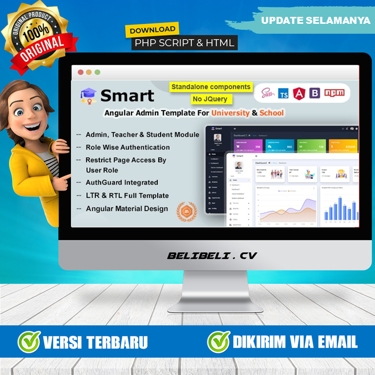 Jual Bootstrap 5 - Smart - Angular 17+ Admin Dashboard Template for University, School ...